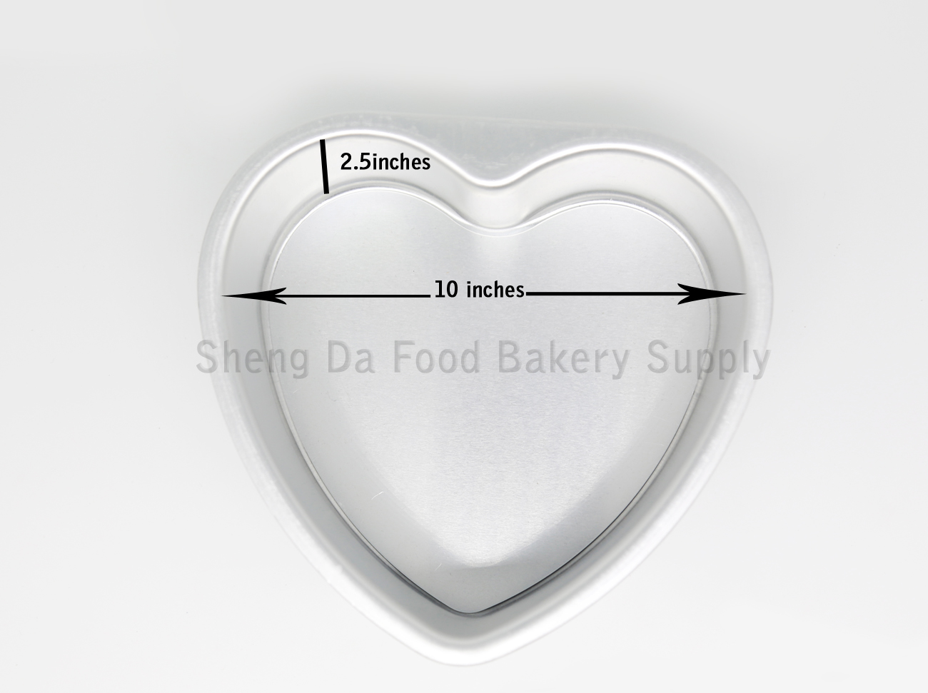10" Heart Shape Pan - Sheng Da Food Service