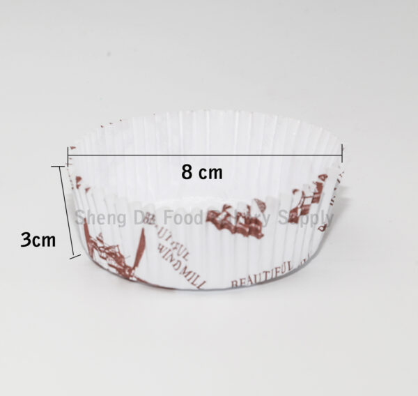 Bread Paper Cup Circle 8x3cm - Sheng Da Food Service